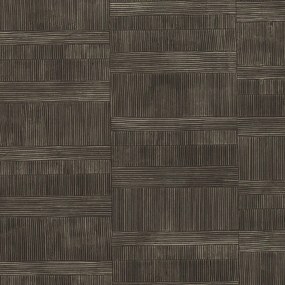 Luxusní geometrická tapeta na zeď tmavě hnědá 64609 | Lepidlo zdarma