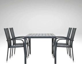 Vikio Zahradní ratanový set 140x80 pro 4 osoby DT255-140 antracit
