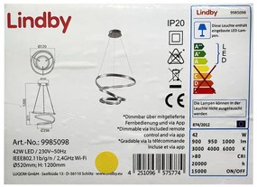 Lindby | Lindby - LED Stmívatelný lustr na lanku VERIO LED/230V + DO | LW0904