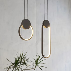 Toolight - LED závěsné stropní kruhové svítidlo APP851-CP, černá, OSW-07020