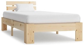Rám postele masivní borové dřevo 100 x 200 cm 283161