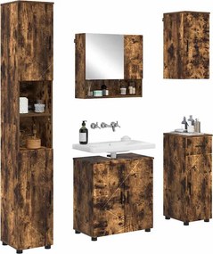 Sada koupelnového nábytku 5 ks Kouřový dub 61 x 35 x 64 cm 3392998