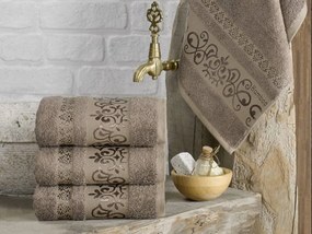 XPOSE® Bambusový ručník CATANIA - světle hnědá 50x90 cm