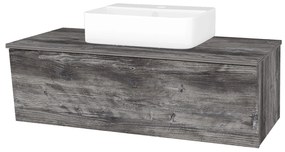 Dřevojas Koupelnová skříň INVENCE SZZ 100 (umyvadlo Joy 3) Varianta: L01 Bílá vysoký lesk / D05 Oregon
