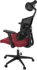Kancelářská židle KA-B1025 BOR, houpací mechanismus, červená síťovina (63 x 68) cm