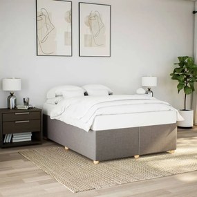 Rám postele bez matrace taupe 160 x 200 cm textil 3284747