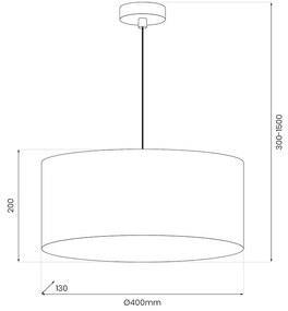 Závěsné svítidlo Blossom, 1x zlaté kovové stínítko, b