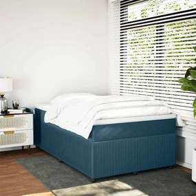 Box spring postel s matrací tmavě modrá 120 x 200 cm samet 3285636