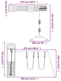 Dětské Hřiště Na Zahradu - Masivní borové dřevo