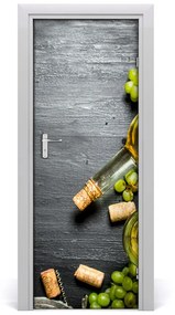 Fototapeta na dveře samolepící hrozny a víno 95x205 cm