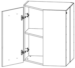 LANGEN ap | horní skříňka G60N | push open | UNI provedení | artisan