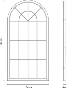 Velké dekorativní nástěnné zrcadlo ARCUS, 110 x 56 cm