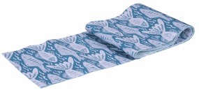 VILLA D’ESTE HOME TIVOLI Oboustranný běhoun Cozumel, 33x178 cm, motiv ryby / květy, modrá