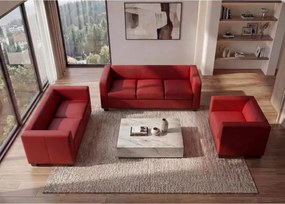 3-2-1 Sedací souprava Sedací souprava Lounge sofa Lille ~ Kůže, červená