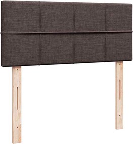 Box spring postel s matrací tmavě hnědá 90x200 cm textil 3286954
