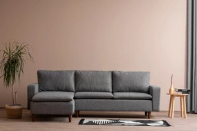Hanah Home Rohová pohovka LUNGO světle šedá