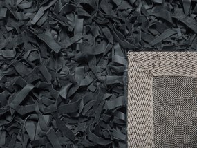 Koberec Shaggy černý 80x150 cm MUT Beliani