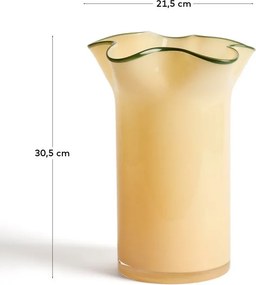Žlutá skleněná váza (výška 31 cm) Endasi – Kave Home