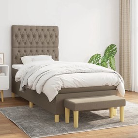 Box spring postel s matrací taupe 90x200 cm textil 3137369
