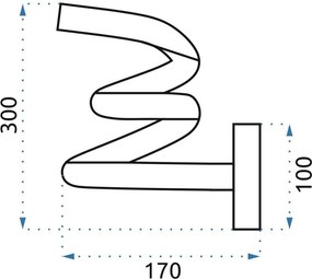 Toolight - LED nástěnná lampa SPRING UP APP831-W, chromová, OSW-09183