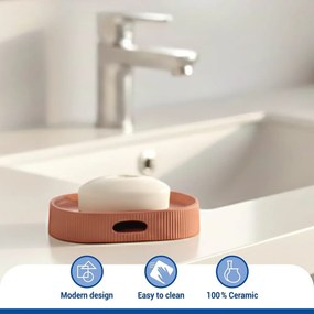 Hnědá keramická mýdlenka Fablo – Wenko