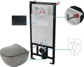 Deante WC set Peonia 6v1, podomítkový systém + toaleta -