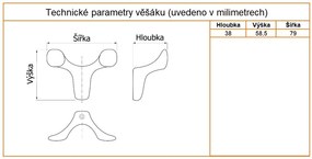 In-Design Nábytkový věšák Ledo malý černý matný