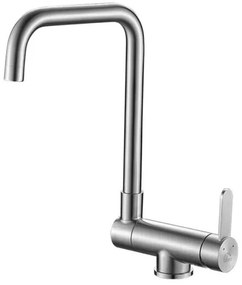 Laveo Bona, kuchyňská baterie stojící h-352, ušlechtilá ocel, LAV-BAB_265L
