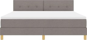 Postel s boxspringem s polštářem Taupe 180 x 200 cm textil 3338941