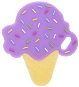 Silikonové kousátko Zmrzlinka - fialová