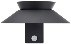 Antracitové fasádní solární LED svítidlo Justina s pohybovým čidlem 5W  - Nordlux