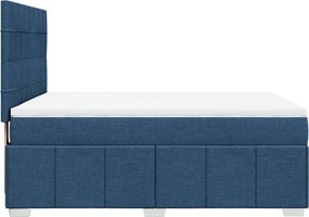 Box spring postel s matrací modrá 160x200 cm textil 3291725