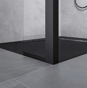 design sprchový kout WALK-IN box BREMEN - Black SIDE 50-160cm
