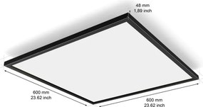 Philips - LED Stmívat. stropní svítidlo Hue AURELLE LED/39W/230V 60x60 cm černá