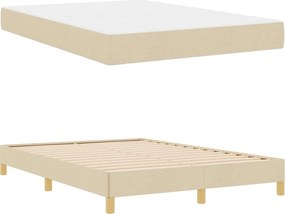 Postel s boxspringem s matrací Krémová 140 x 190 cm textil 3398568
