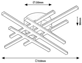 Rabalux 3014 - LED Přisazený lustr TATJANA 6xLED/40W/230V 4000K