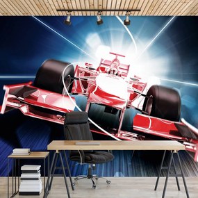 Fototapeta - Červená formule 1 3D F1 (254x184 cm)