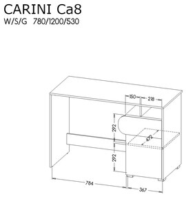 Dolmar Psací stůl Carini CA8