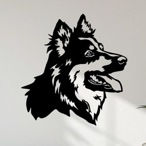dřevo života Dřevěný obraz Chodský pes Zvolte rozměr (cm): 38x40, Zvolte barvu dekoru: Černá
