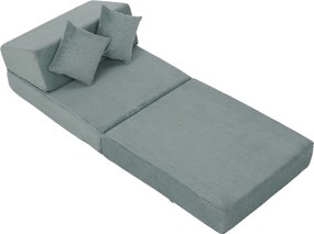 Skládací matrace/křeslo, 2v1, mentolová, PELOS