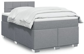 Box spring postel s matrací světle šedá 120x190 cm textil
