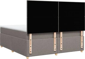 Box spring postel s matrací taupe 200x200 cm textil 3291384