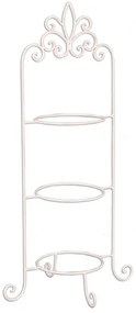 Bílý kovový etažér / stojan na talíře se 3 patry – 33 / 77 cm 77 Iron