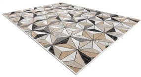 koberec SISAL COOPER Mozaika, Trojúhelníky 22222 ecru / černý velikost 140x190 cm | krásné koberce cz