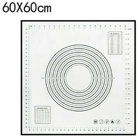 Silikonová kuchyňská podložka s měřítkem - nepřilnavá (v 8 velikostech) Barva: Černá, Velikost: 60x60 cm