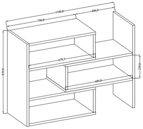 Casarredo Rozkládací regál MOVE III bílý