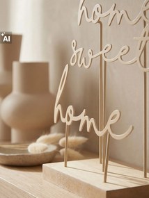 Sinsay - Stojící dekorace s nápisem Home sweet home - krémová