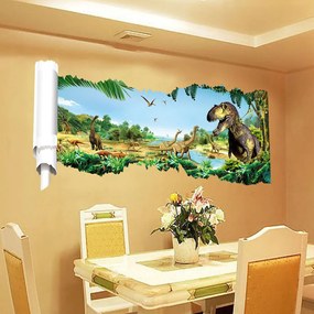Živá Zeď Samolepka Dinosauři a Tyranosauři