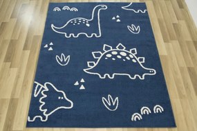 Dětský koberec Emily Kids 5859A Dinosauři modrý