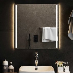 Koupelnové zrcadlo s LED osvětlením 40x40 cm